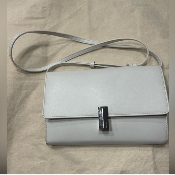 Hugo Boss | Bags | Hugo Boss Nathalie Leather Crossbody Bag In White ...